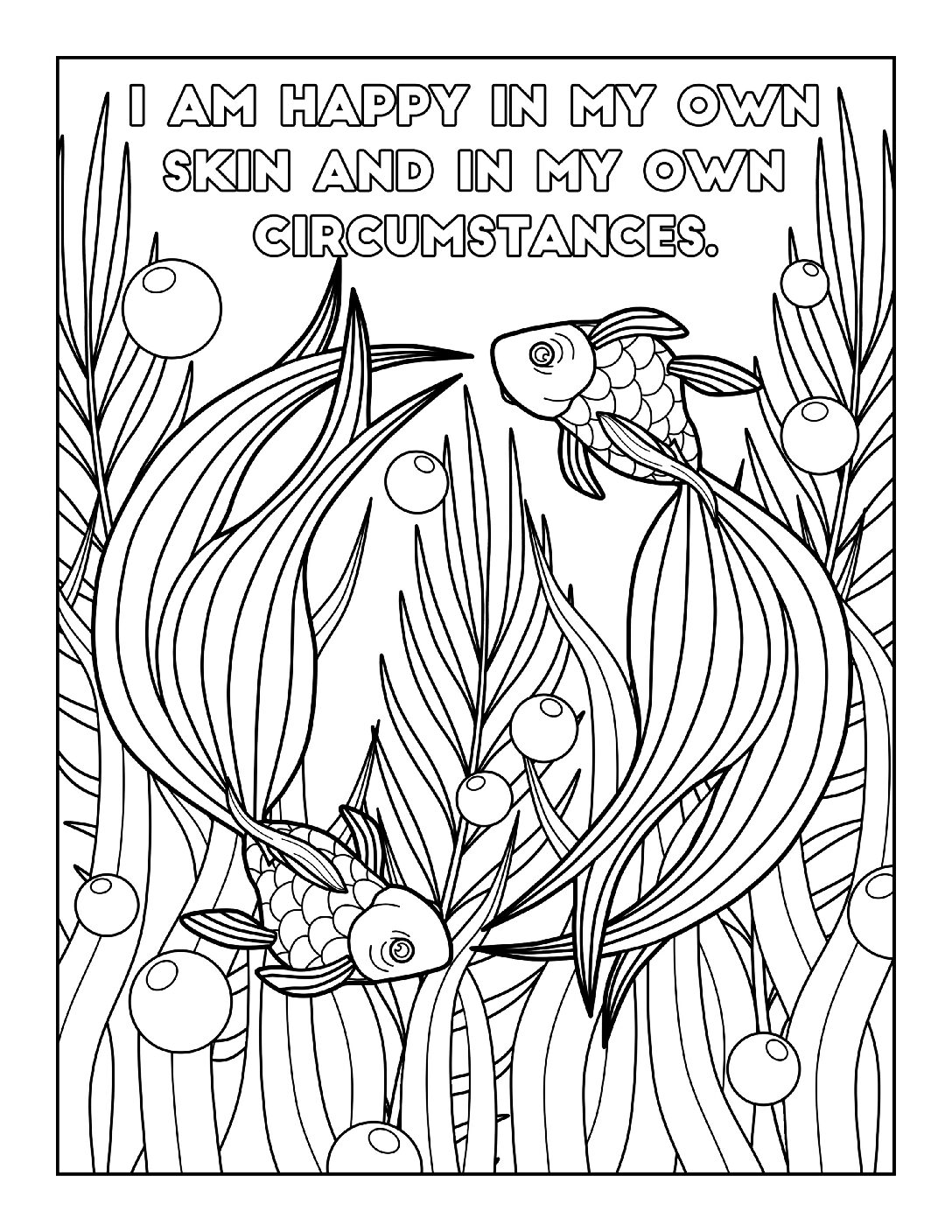 Mindful Nature Affirmations Colouring Pages - MindfulNatureNut