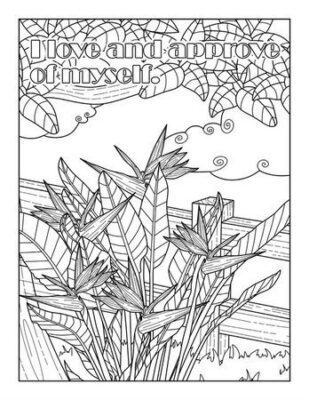 Mindful Nature Affirmations Colouring Pages - MindfulNatureNut